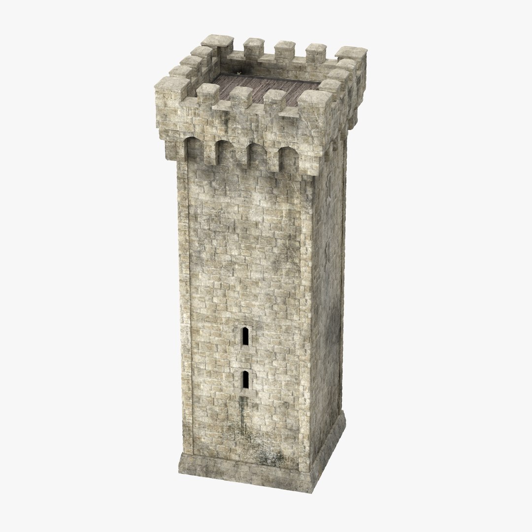 square turrets 3d model