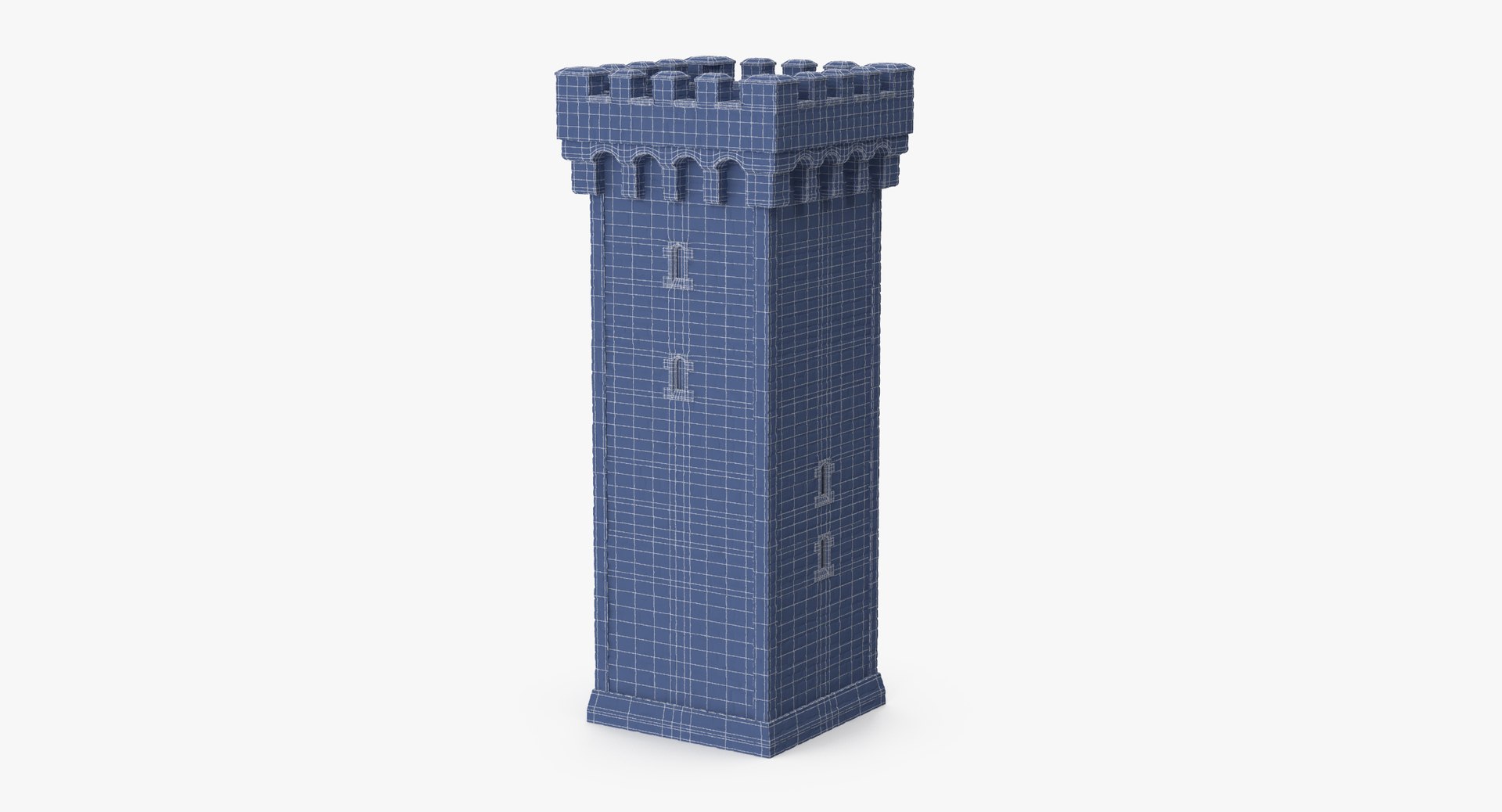 square turrets 3d model