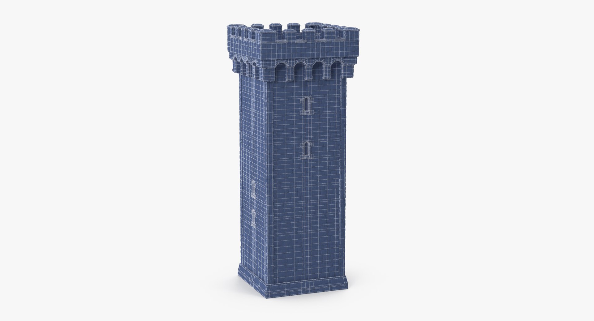 square turrets 3d model