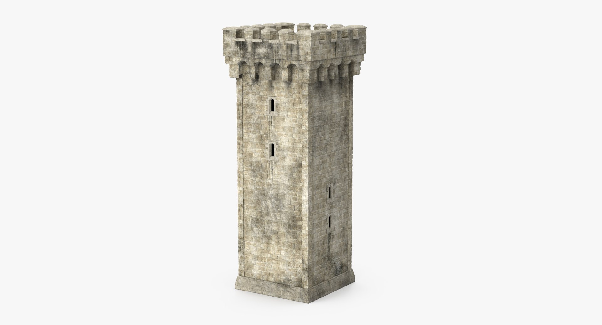 square turrets 3d model