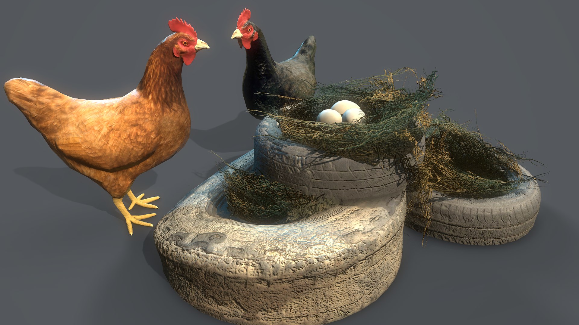 Chicken PBR Low-poly 3D Model 3D Model - TurboSquid 1796748