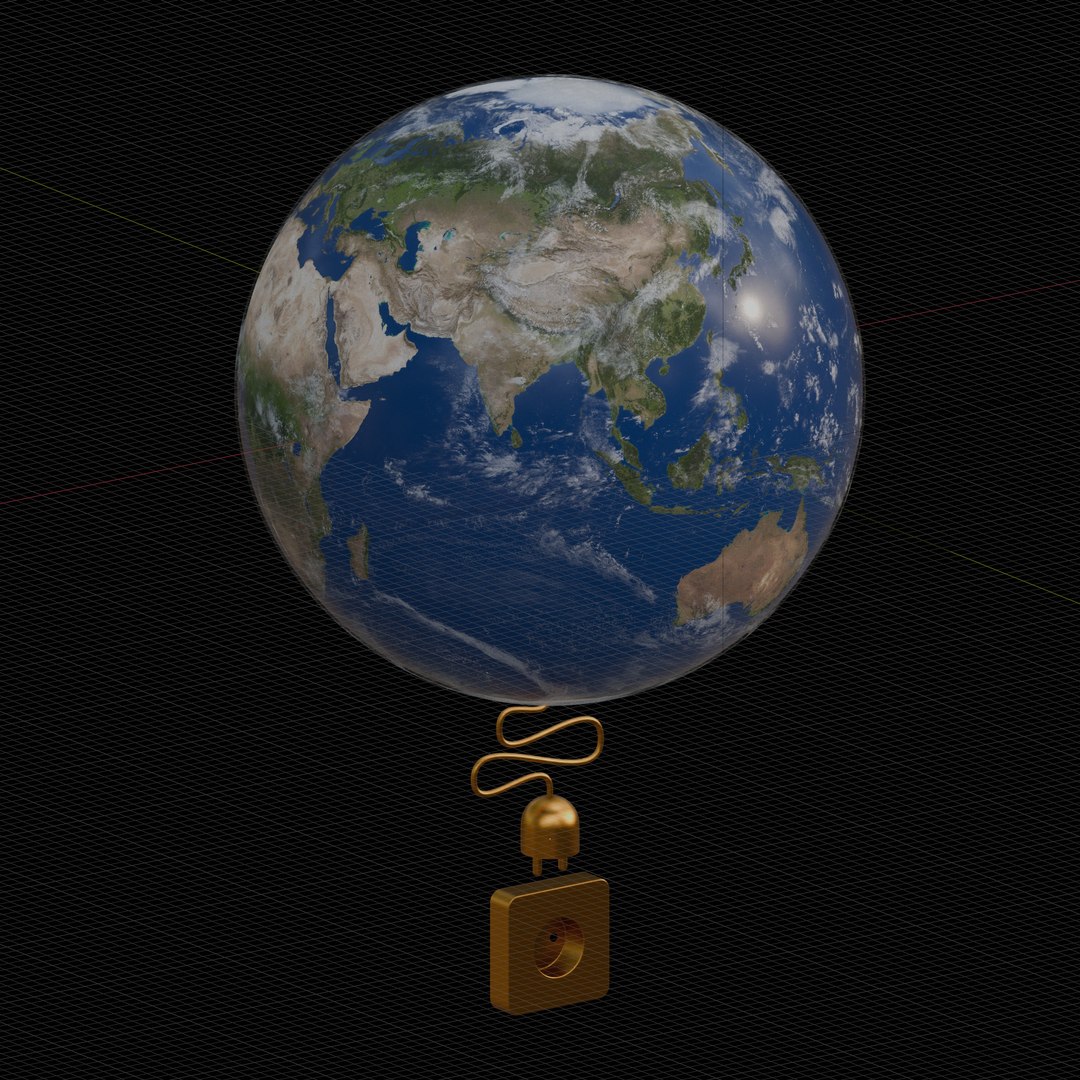 Earth Hour Unpluged Power Socket 3D Model - TurboSquid 2342713