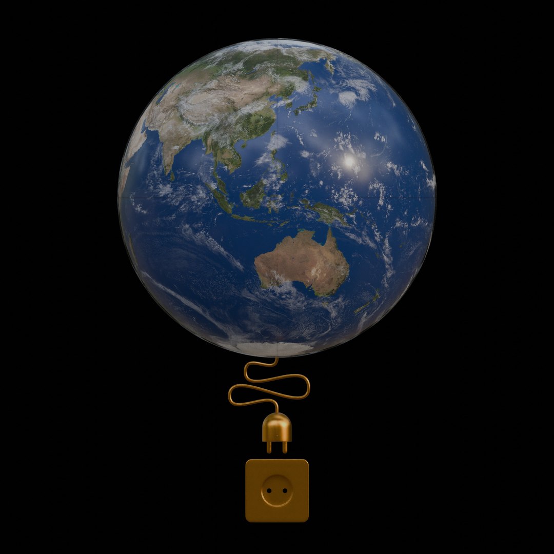 Earth Hour Unpluged Power Socket 3D Model - TurboSquid 2342713