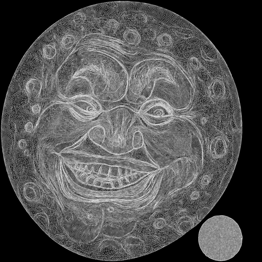 Moon Face 4 3D Model - TurboSquid 2216237