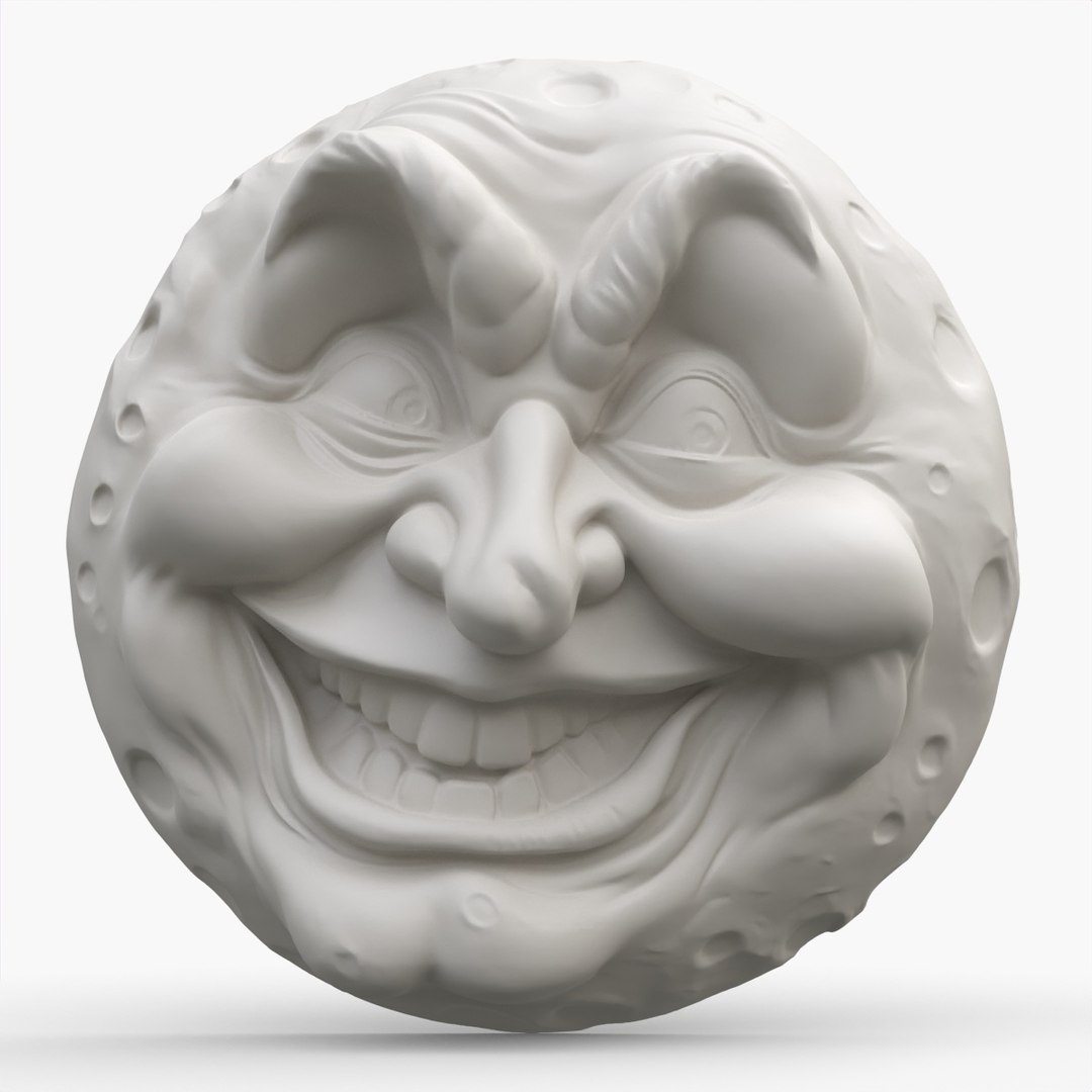 Moon Face 4 3D Model - TurboSquid 2216237
