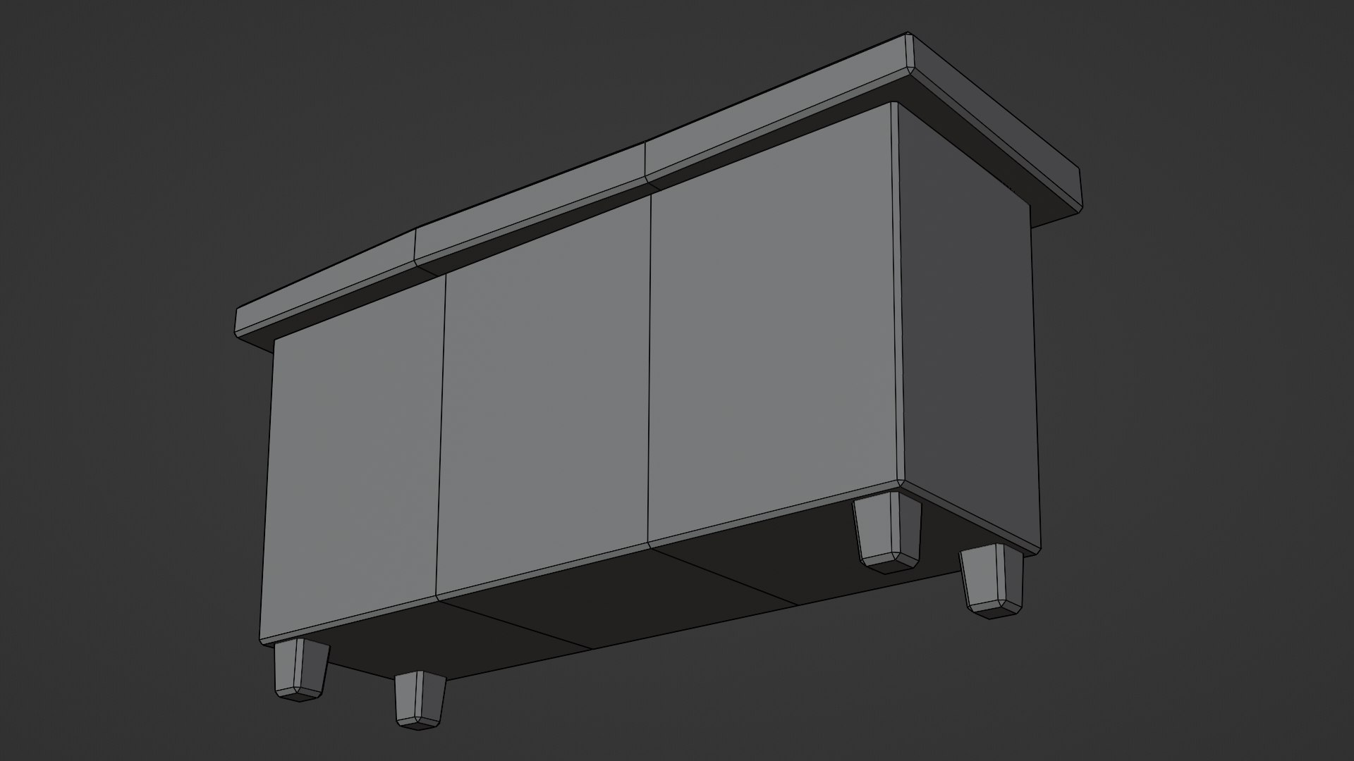 3D Lowpoly Stylized Wooden Sideboard Model - TurboSquid 2179573