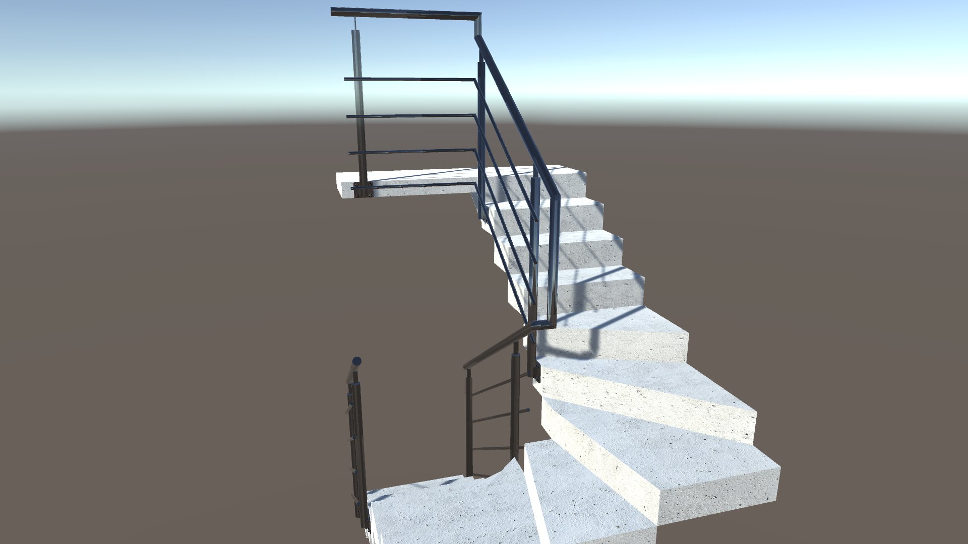 3D stair railing model - TurboSquid 1704802