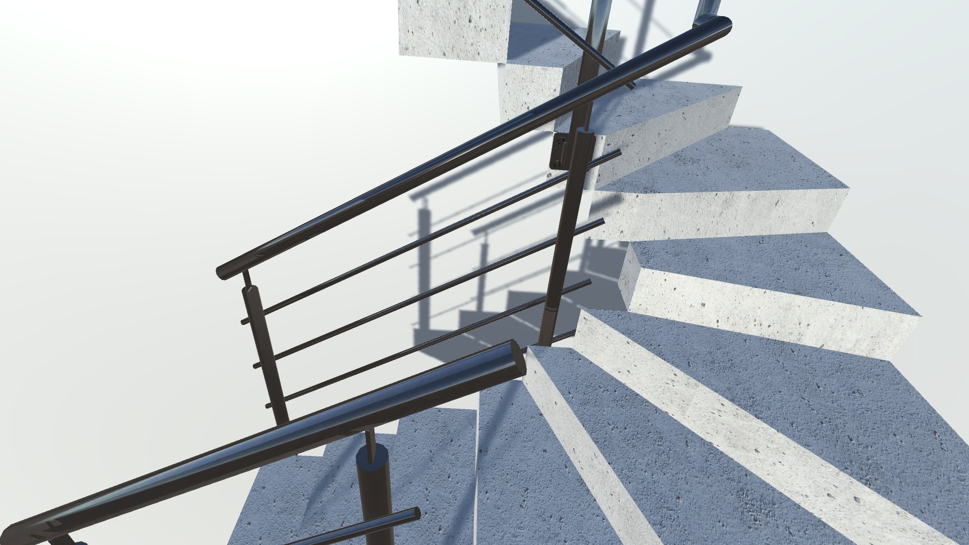 3D stair railing model - TurboSquid 1704802
