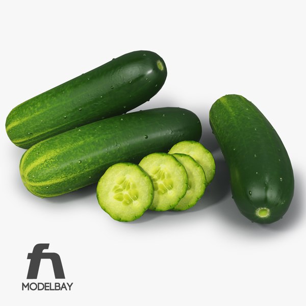 tomato pepper cucumber 3d model