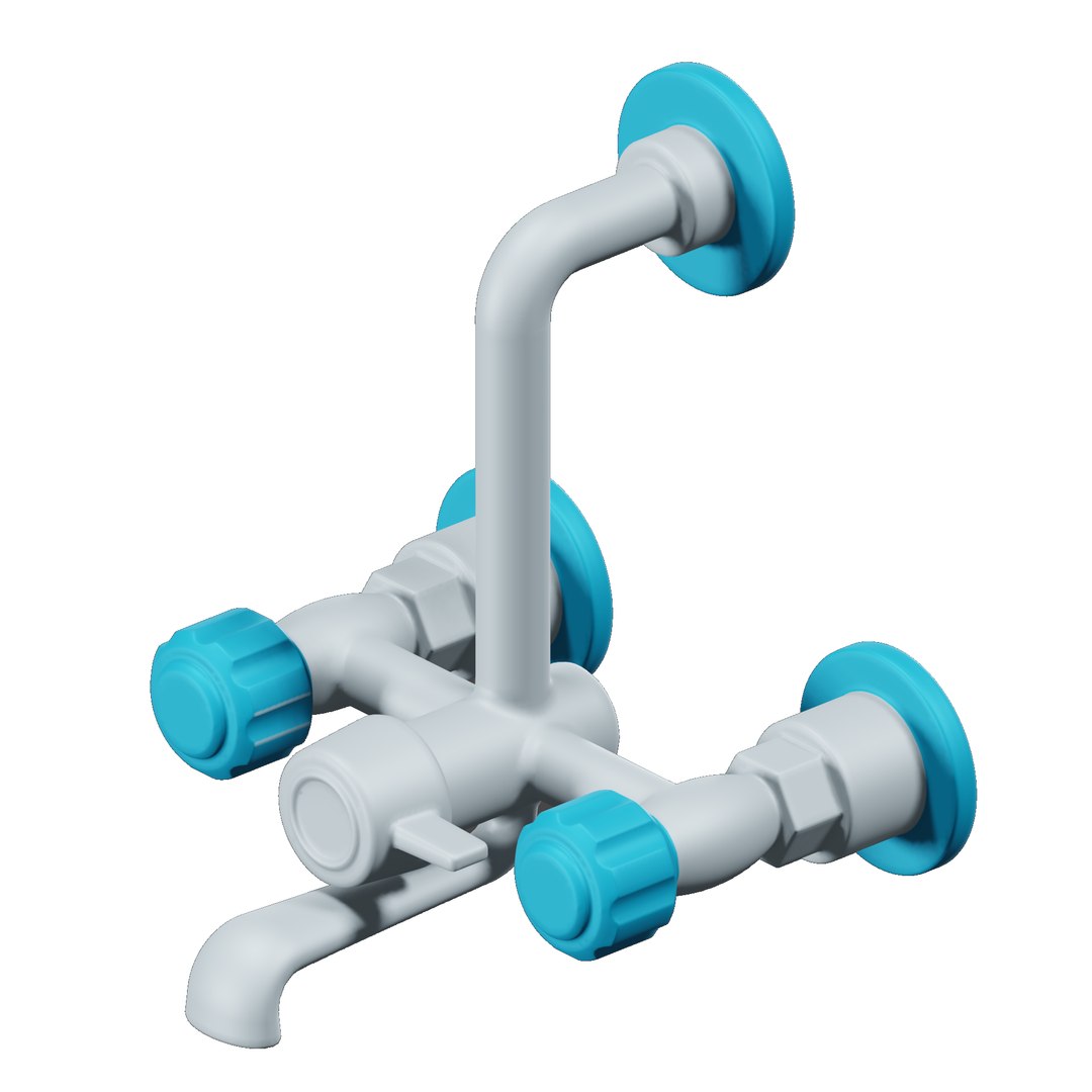 Plastic Shower Tap 3D Model - TurboSquid 2129009