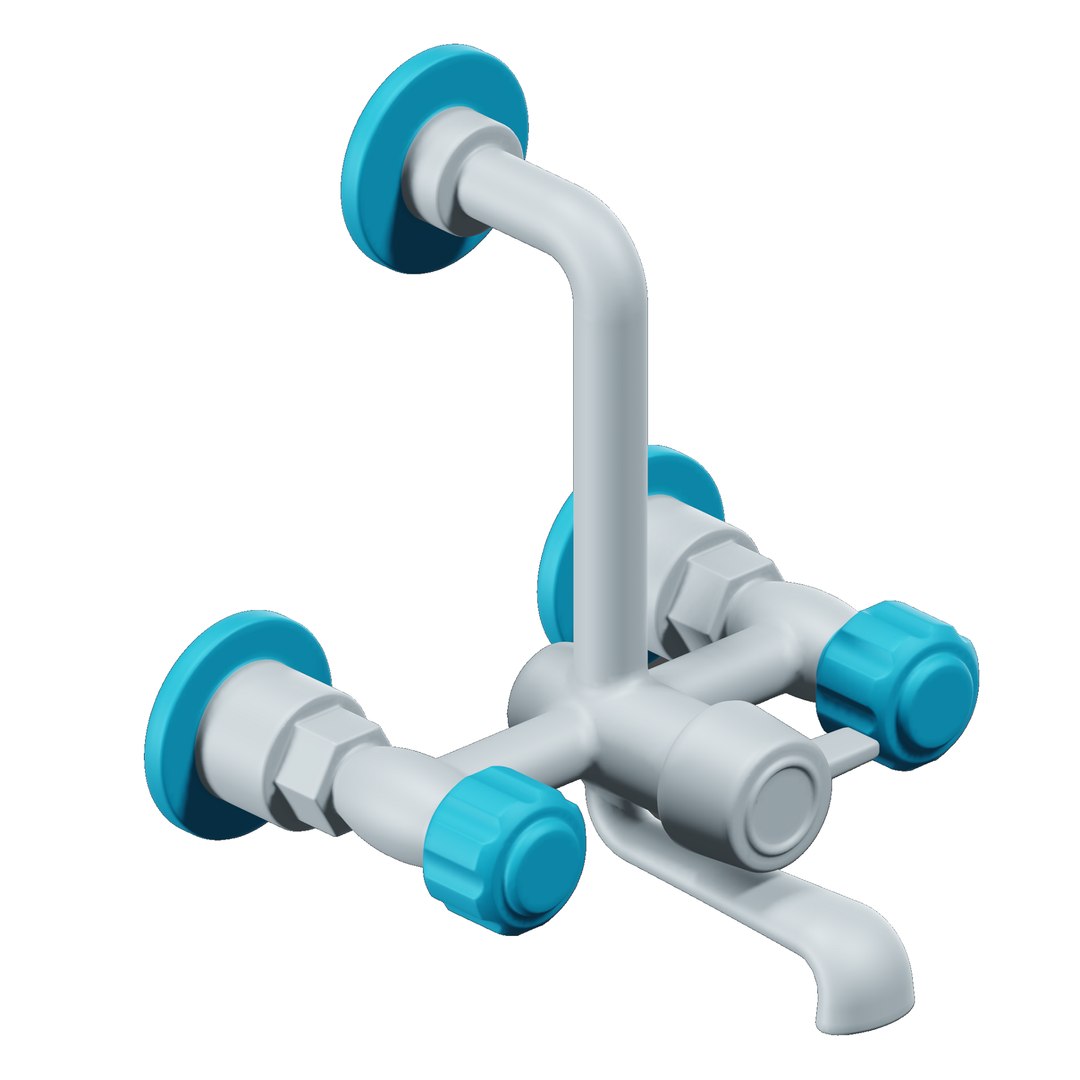 Plastic Shower Tap 3D Model - TurboSquid 2129009