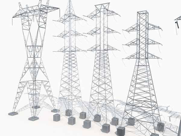 3D model Electric Power Towers - TurboSquid 1867609
