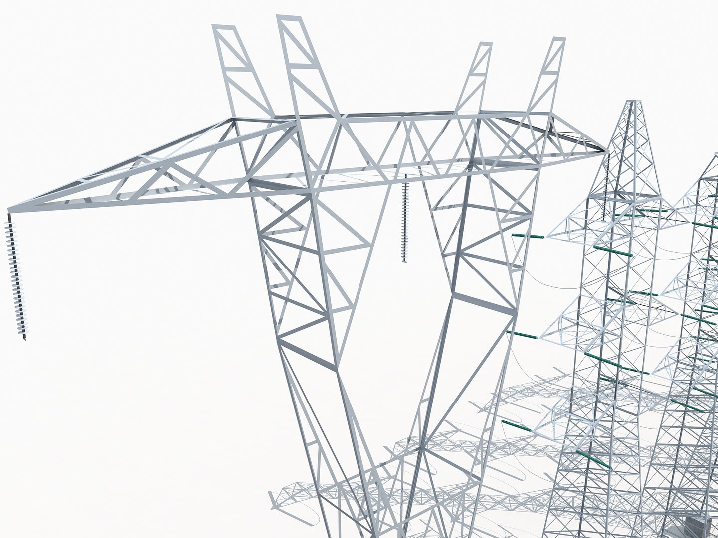 3D Model Electric Power Towers - TurboSquid 1867609