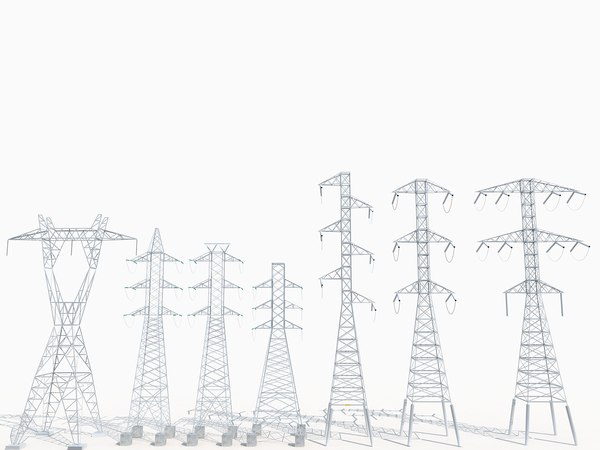 3D model Electric Power Towers - TurboSquid 1867609
