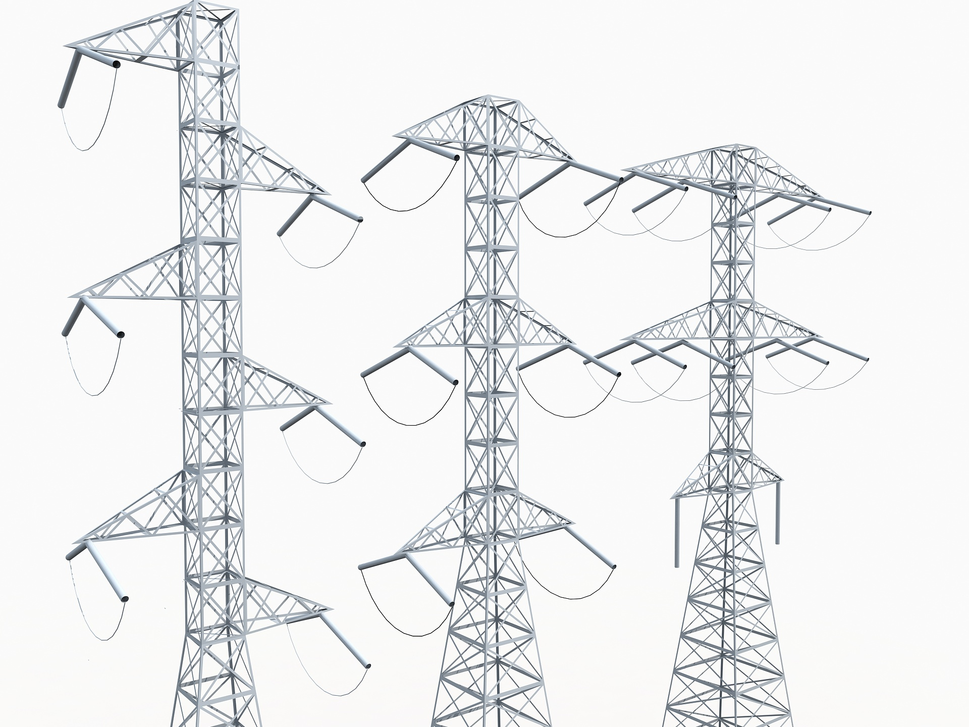 3D model Electric Power Towers - TurboSquid 1867609