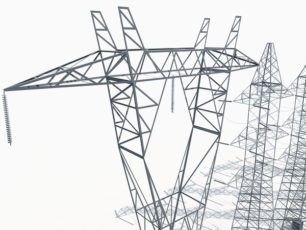 3D model Electric Power Towers - TurboSquid 1867609