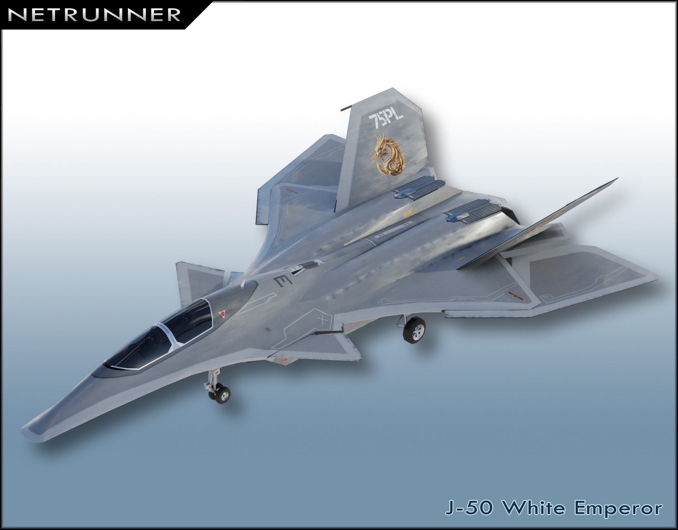 J-50 White Emperor Fighter 3D Model - TurboSquid 2324472