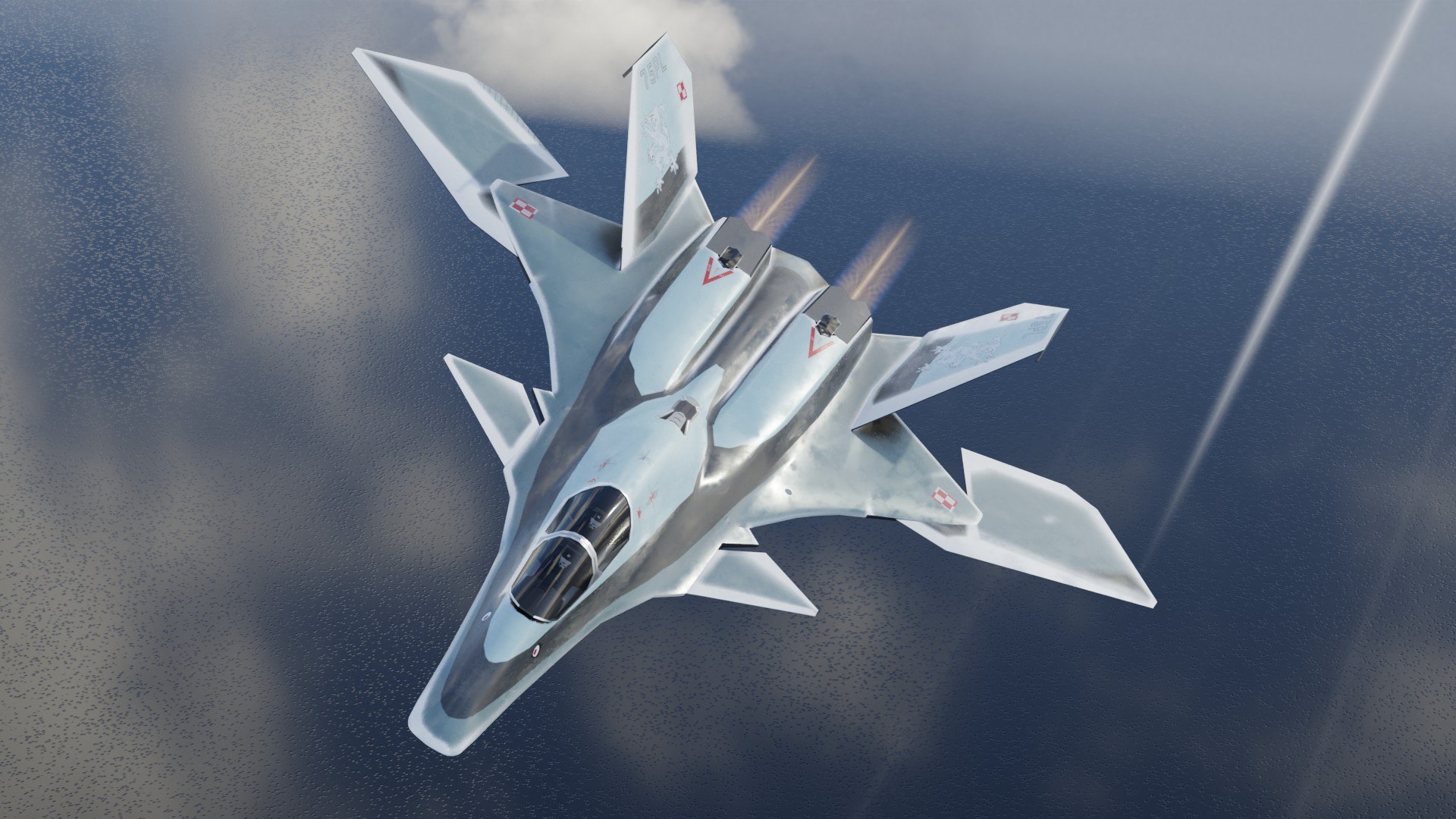 J-50 White Emperor Fighter 3D Model - TurboSquid 2324472