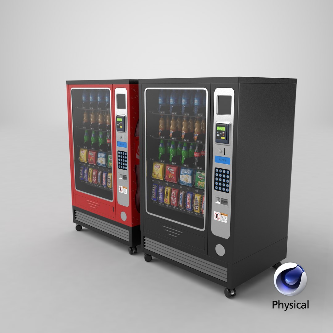 Two Detailed Vending Machines 3D Model - TurboSquid 2103307