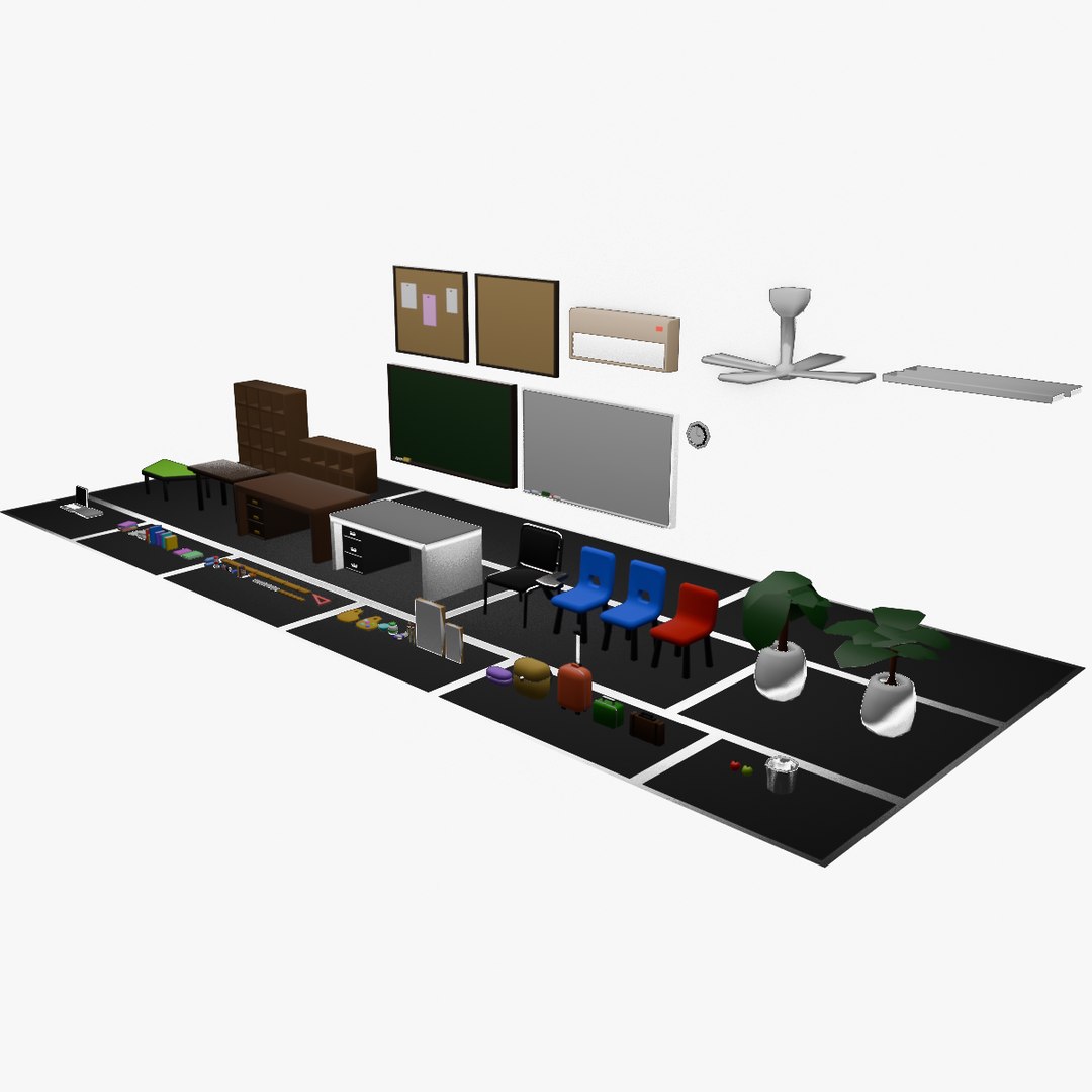Assets Classroom Pack 3D - TurboSquid 2179191