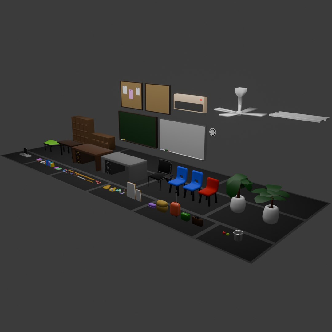 Assets Classroom Pack 3D - TurboSquid 2179191