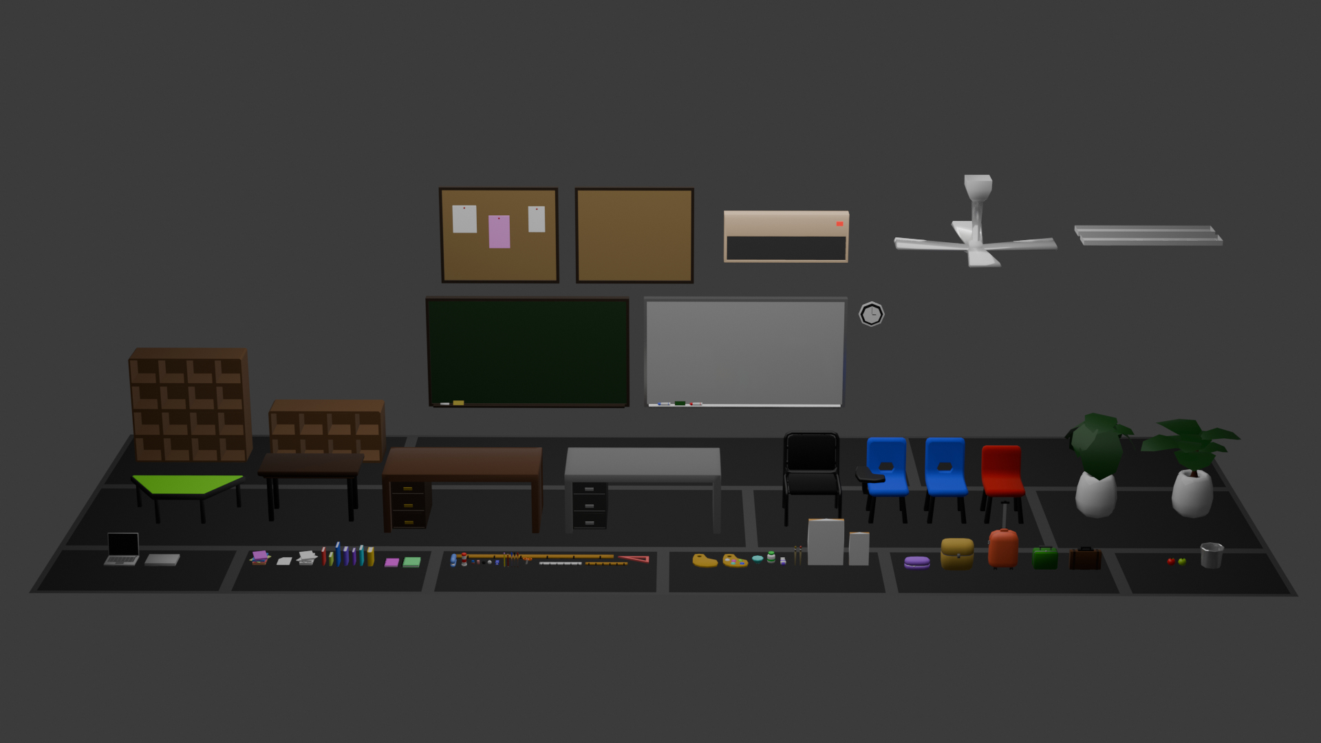 Assets Classroom Pack 3D - TurboSquid 2179191