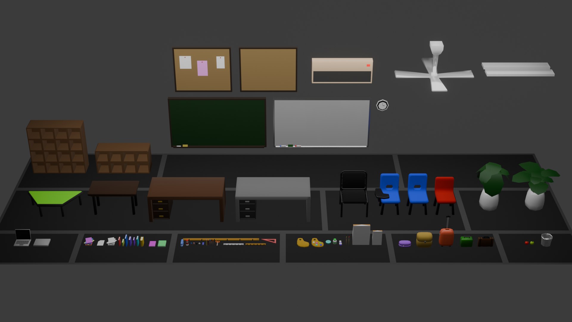 Assets Classroom Pack 3D - TurboSquid 2179191