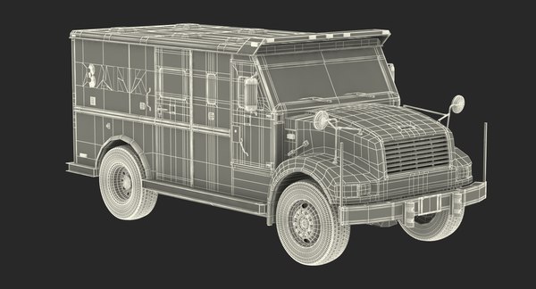 3d bank armored car 2 model