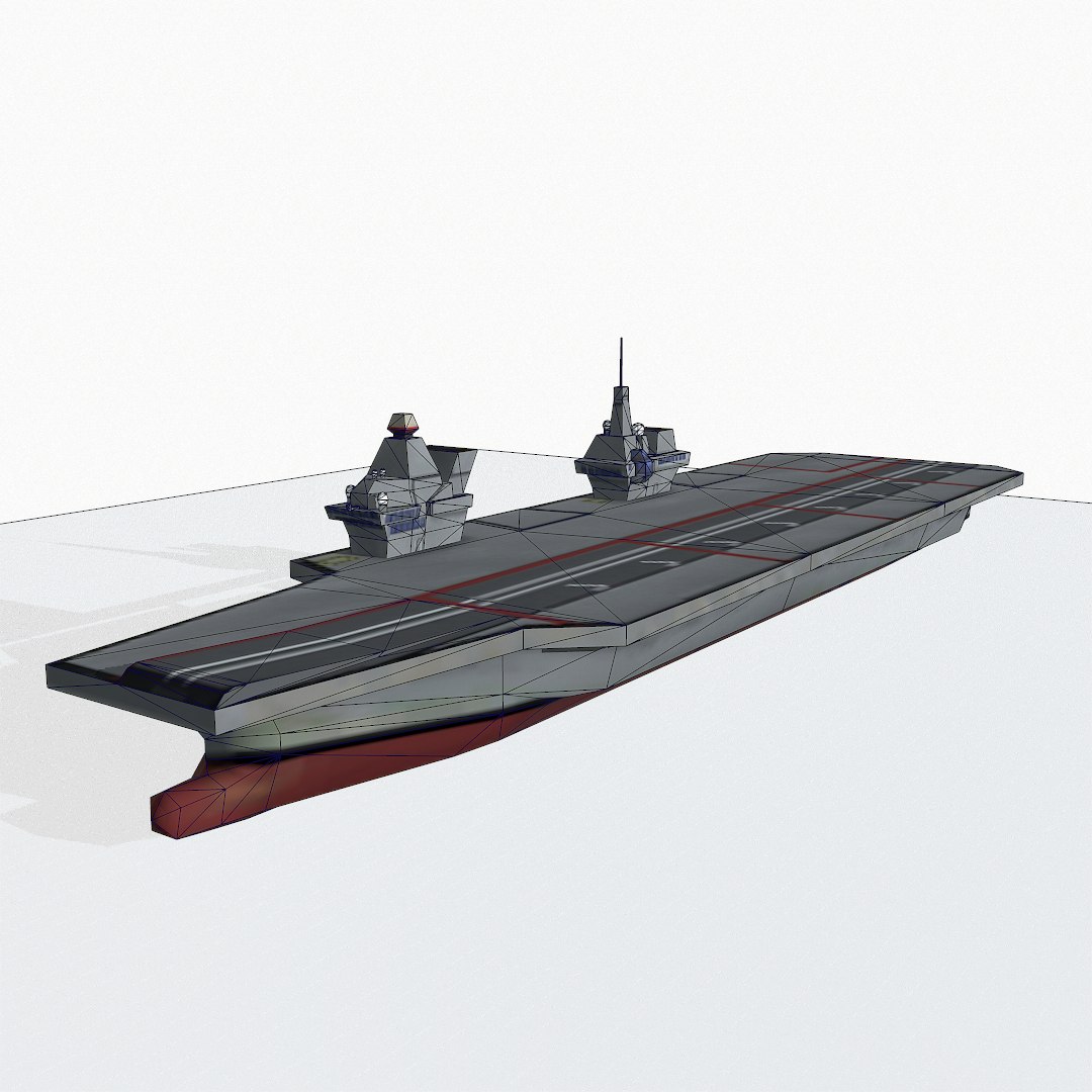 3d Queen Elizabeth Class Carrier Aircraft Model