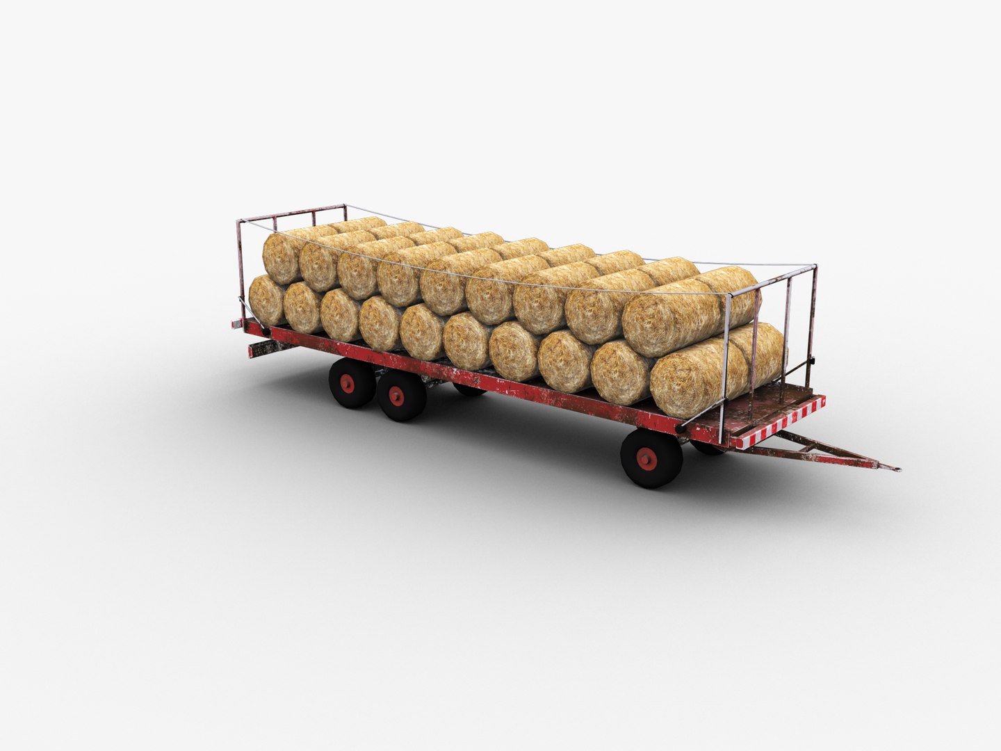 3D Bale Trailer Lowpoly - TurboSquid 2148443