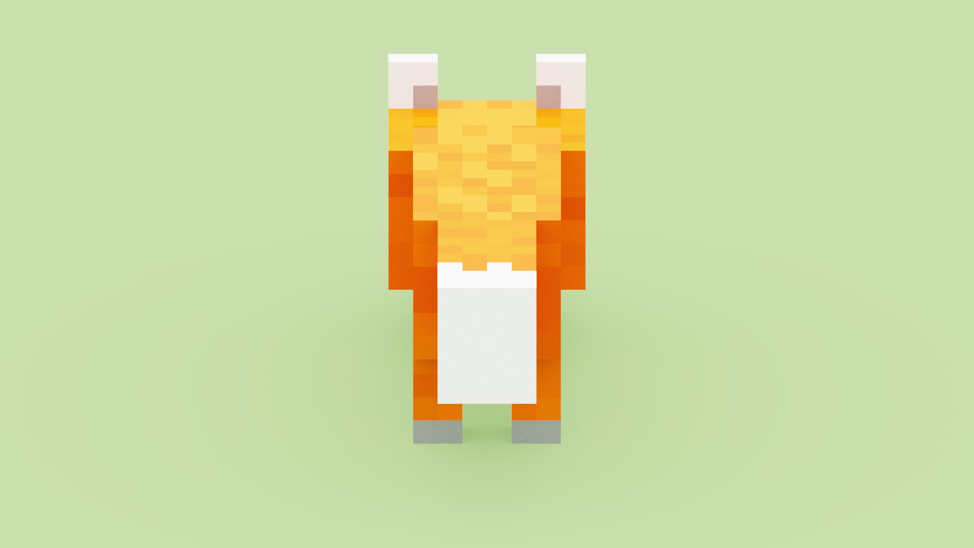 3D Minecraft Fox Model - TurboSquid 2076589