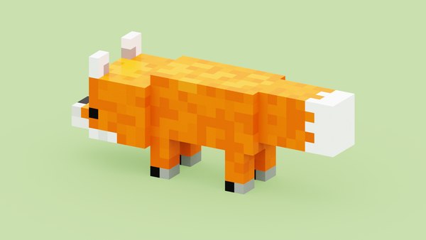 modelo 3d zorro minecraft - TurboSquid 2076589