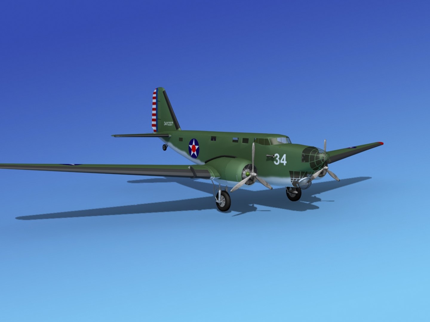 3d model douglas b-18 bolo bomber