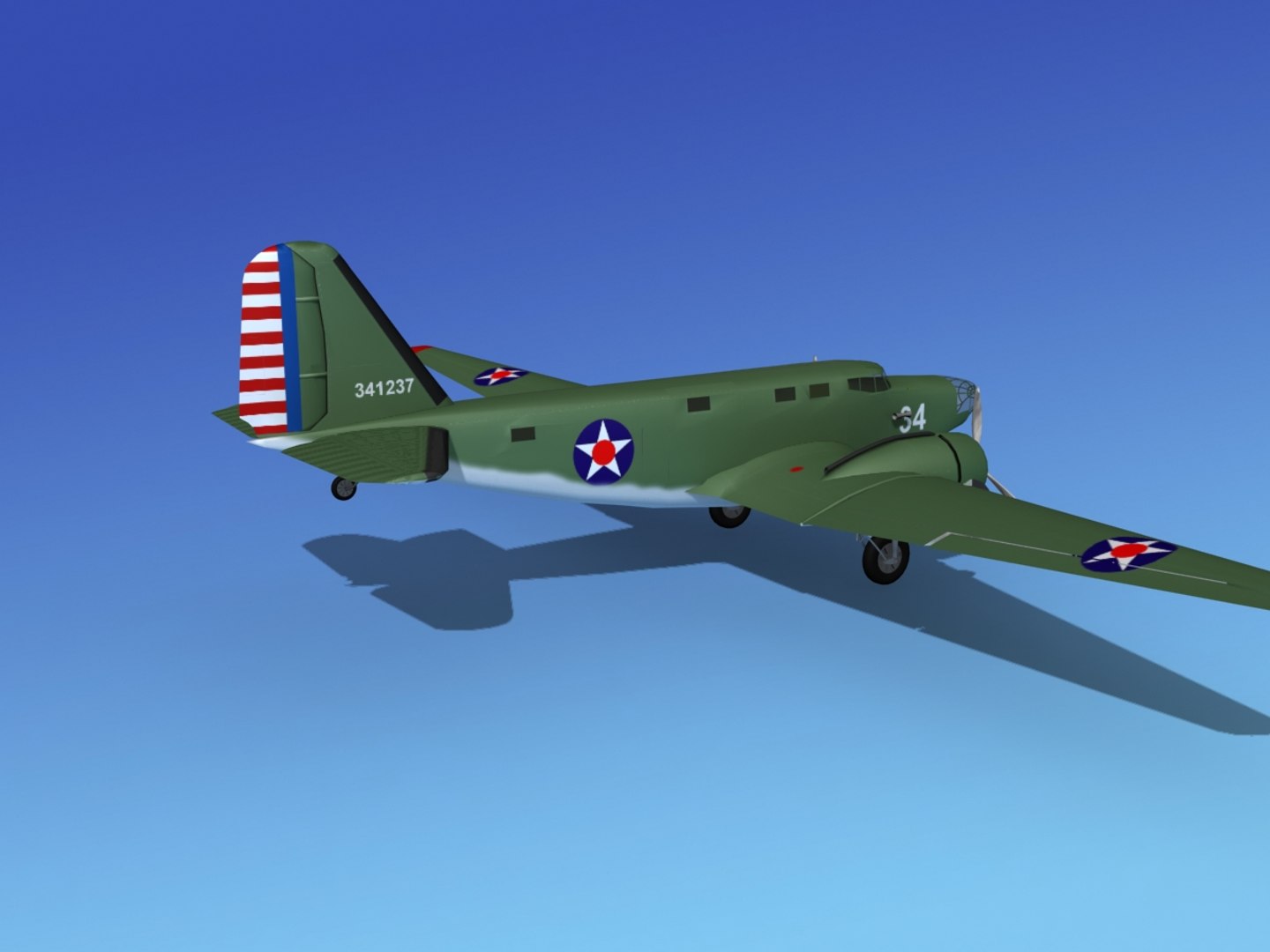 3d model douglas b-18 bolo bomber
