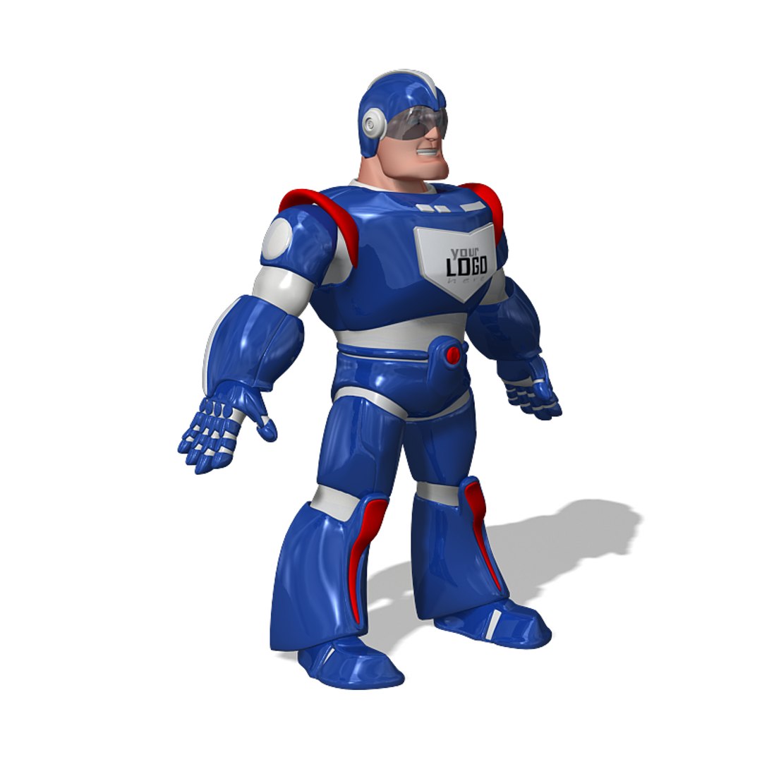 3d Space Hero Cartoon
