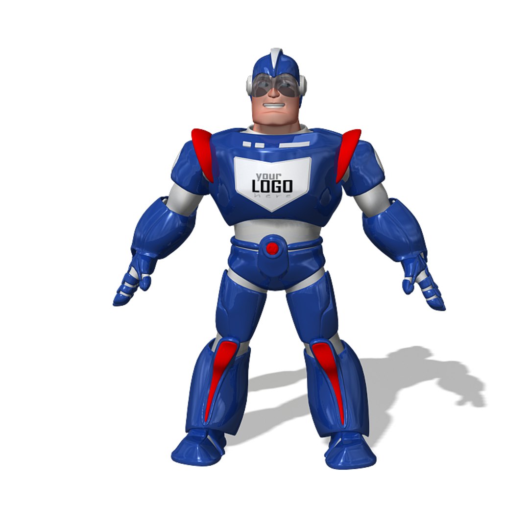 3d Space Hero Cartoon