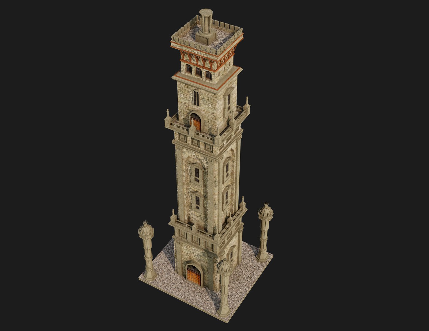 3D Fantasy Big Tower - TurboSquid 1913897