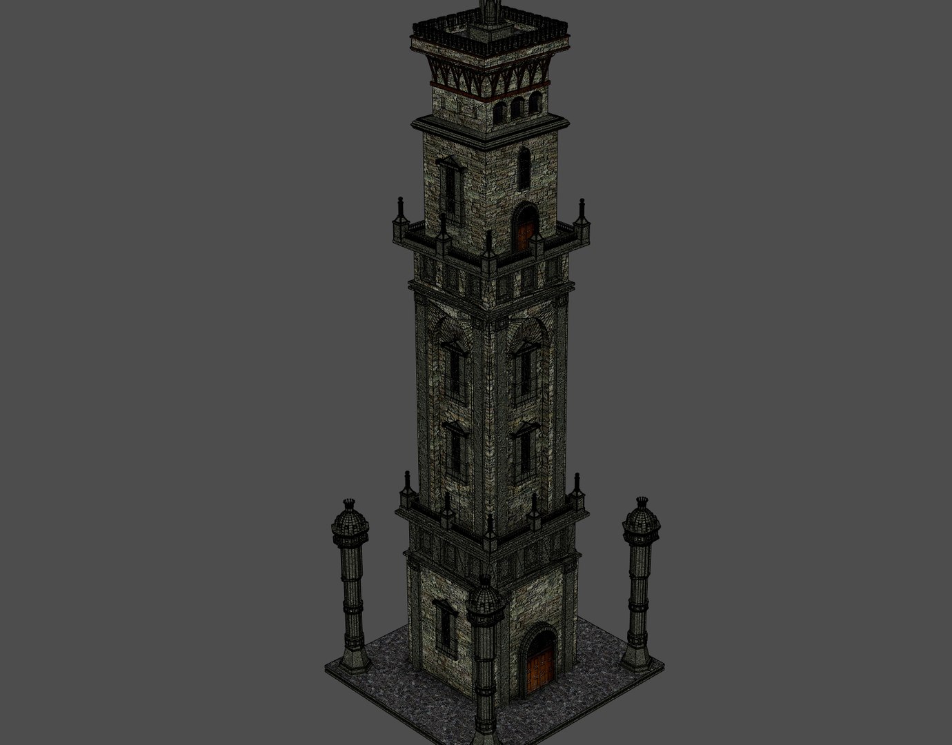 3D Fantasy Big Tower - TurboSquid 1913897