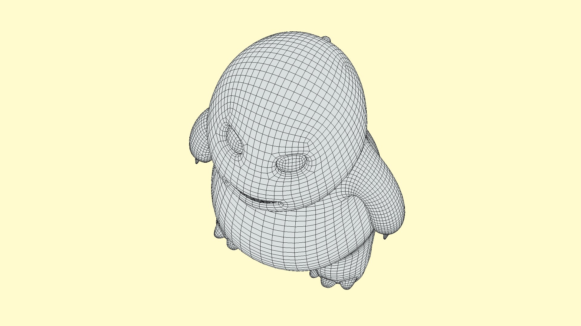 3D Chubby Yellow Dinosaur Cartoon Low Poly PBR Realistic Model ...