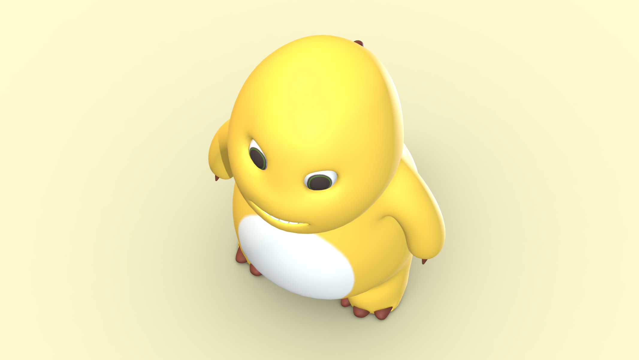 Chubby Yellow Dinosaur Cartoon Low Poly PBR Realistic3D模型 - TurboSquid ...