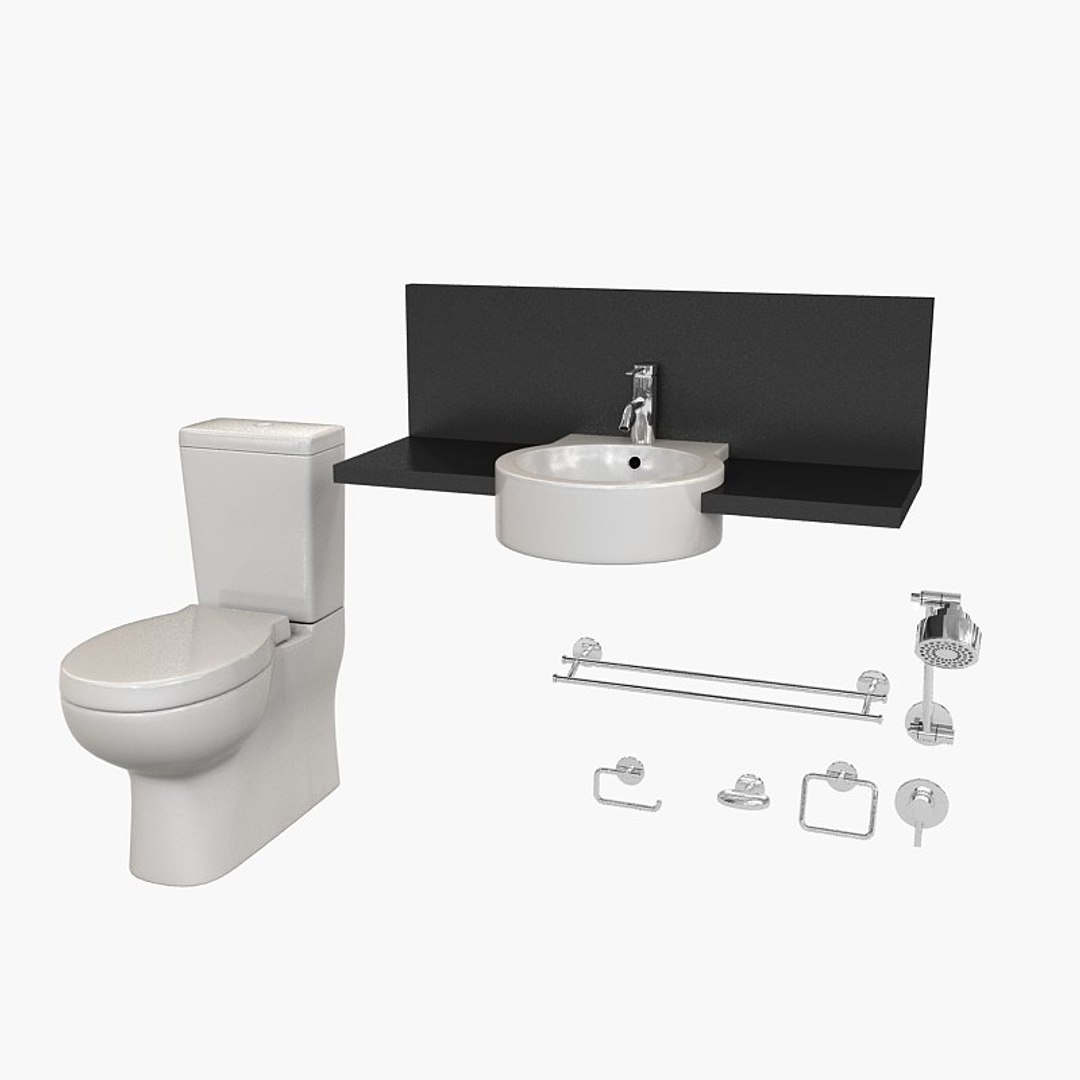 Bathroom Set Caroma Liano 3d Model
