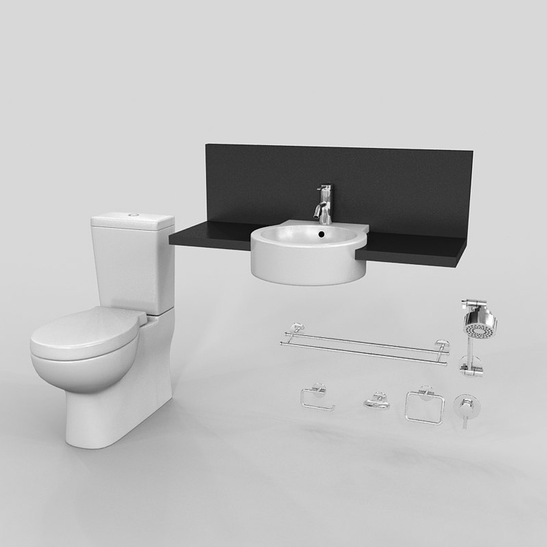 Bathroom Set Caroma Liano 3d Model