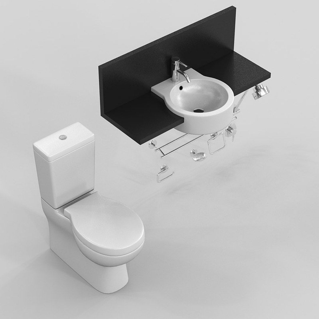 Bathroom Set Caroma Liano 3d Model