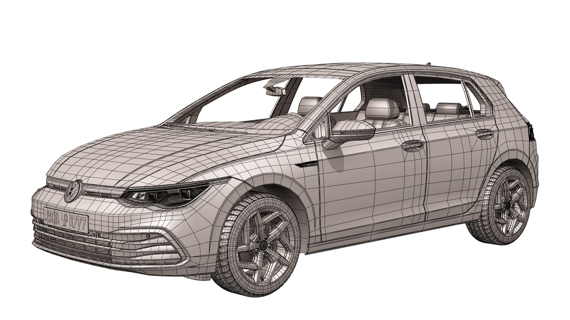 3D Volkswagen Car Model - TurboSquid 1472246