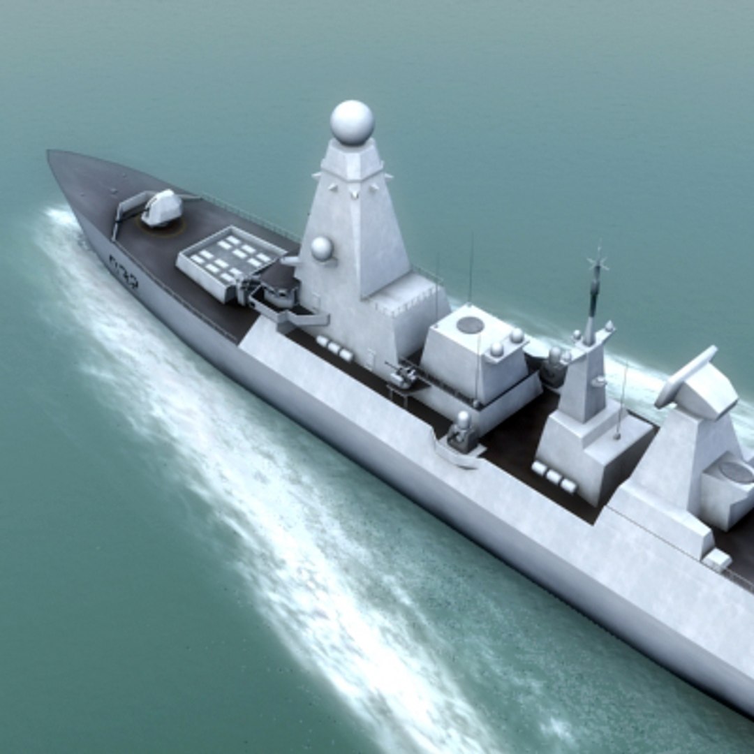 3d Royal Navy Type45 Destroyer Model