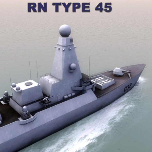 3d royal navy type45 destroyer model