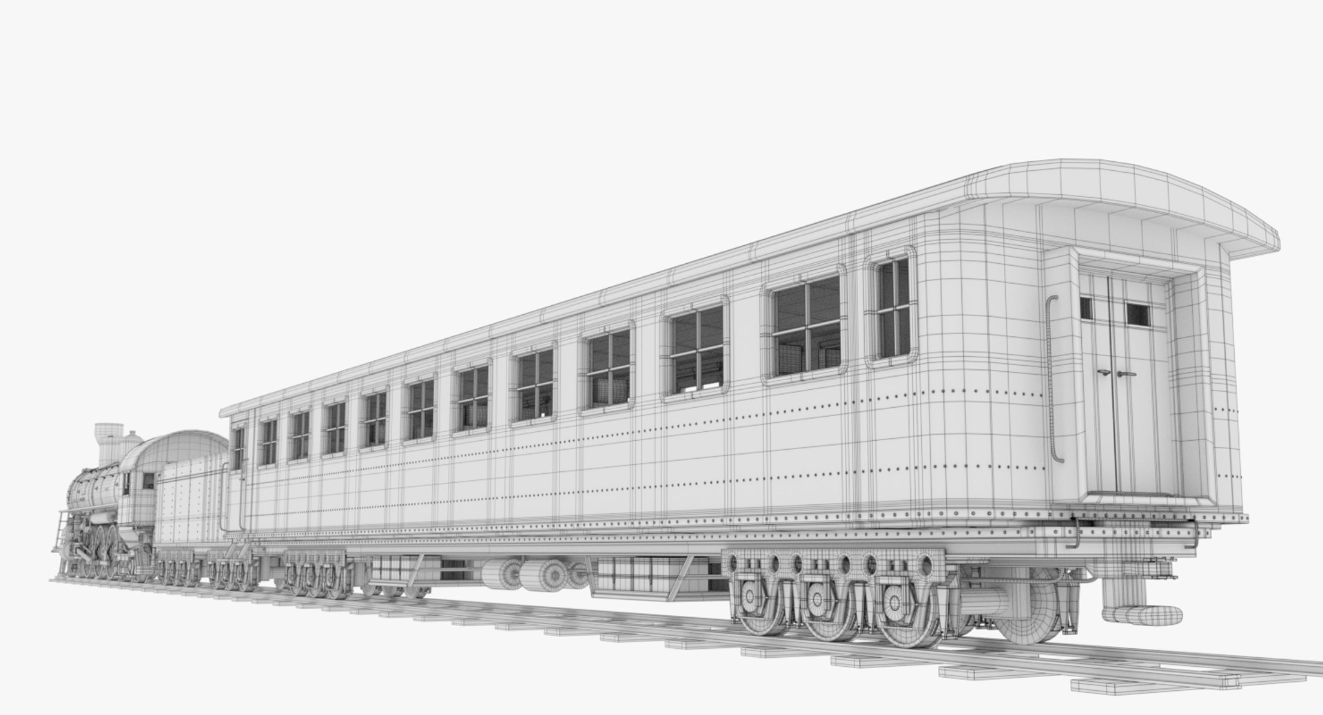 Steam Train Model - TurboSquid 1335544