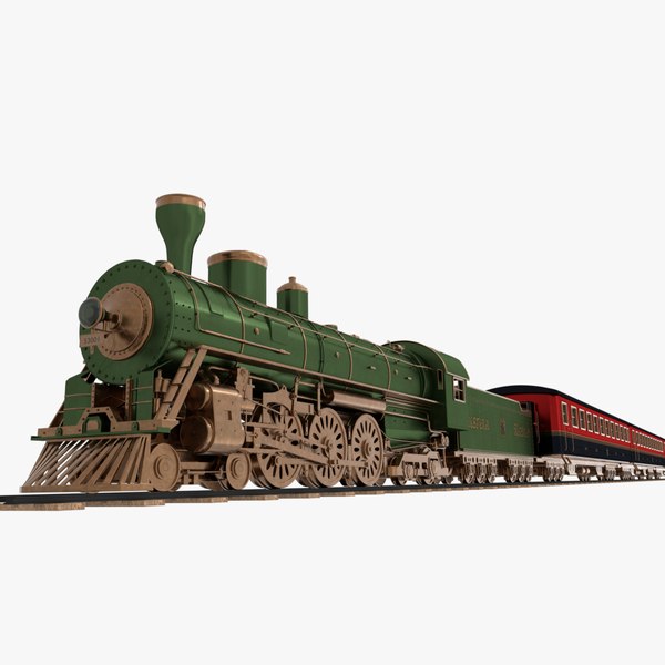 Steam train model - TurboSquid 1335544
