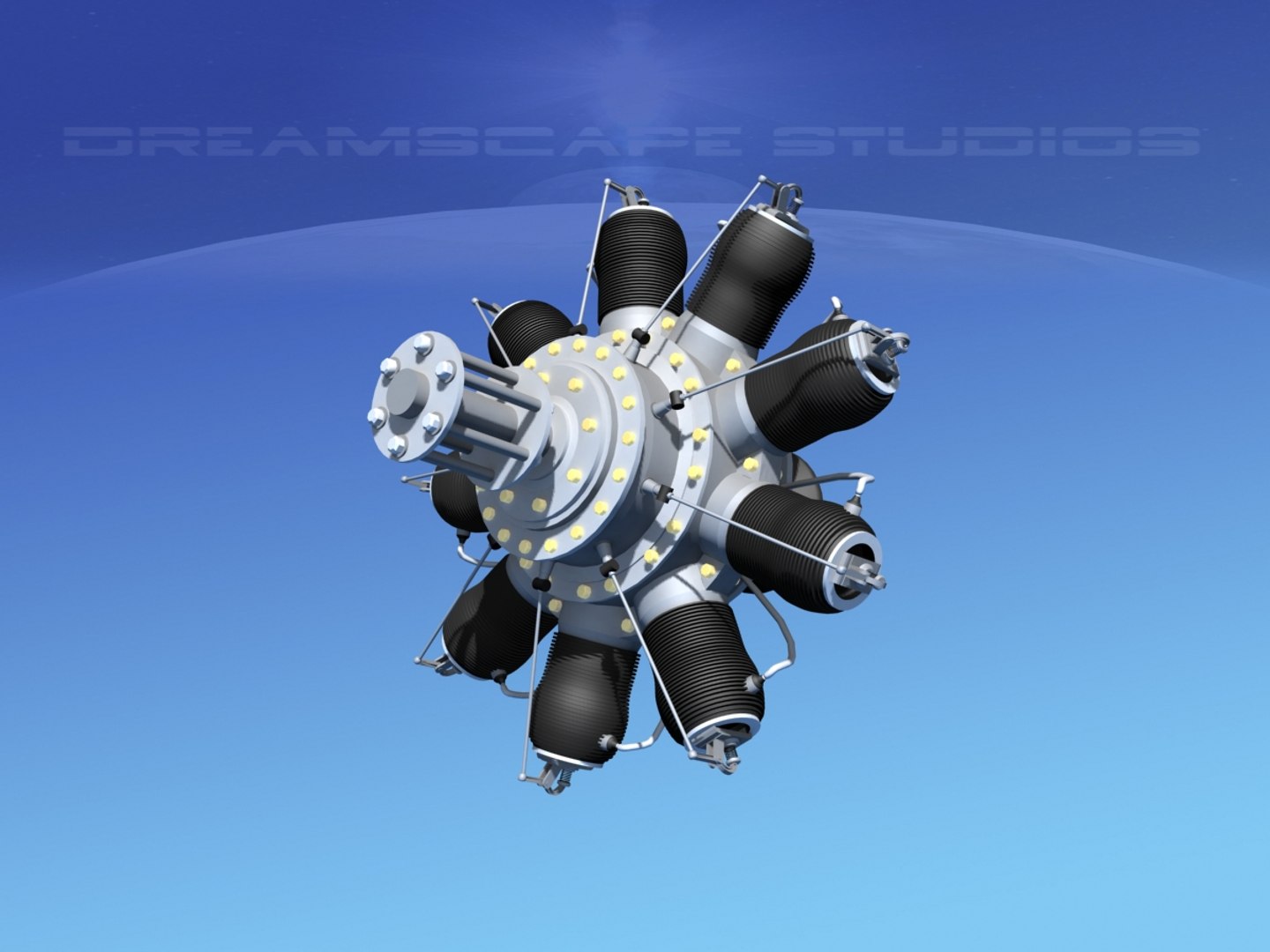 3d Gnome Monosaupape Rotary Engine