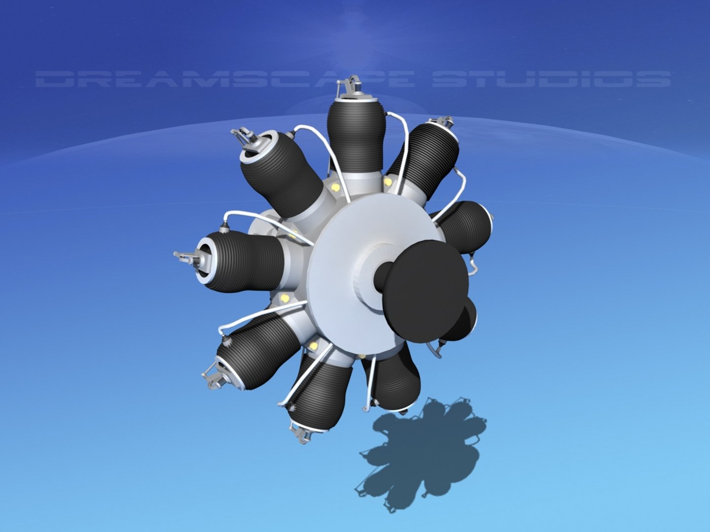 3d Gnome Monosaupape Rotary Engine